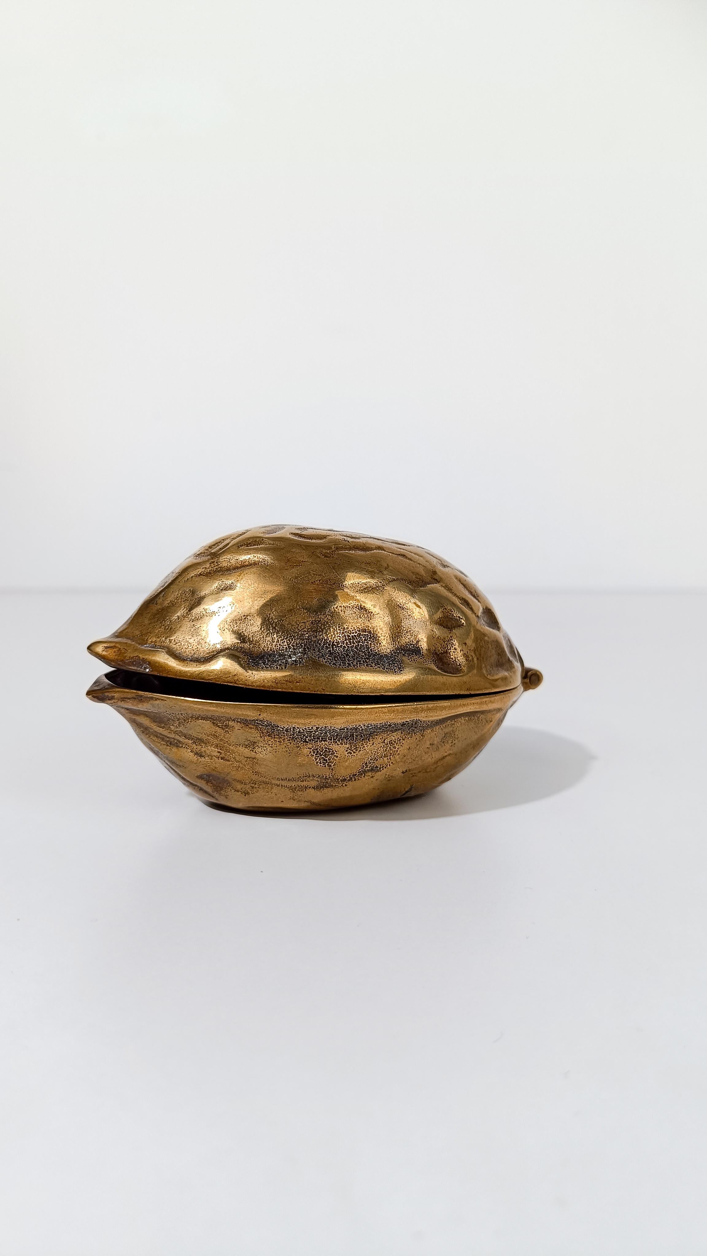 Italian Mid-century Modern Brass Nutcracker in the Shape of Walnut, 70s ...