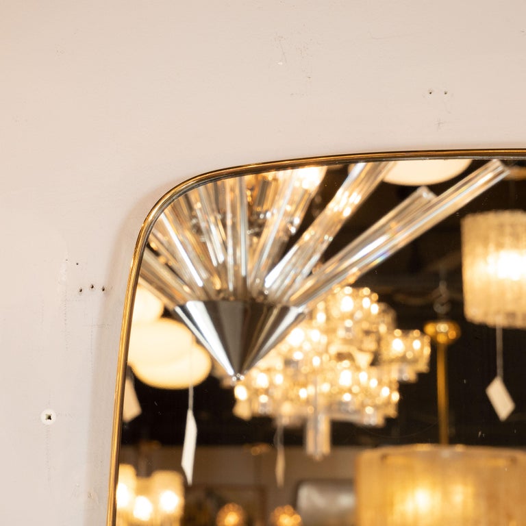 Italian Mid-Century Modern Brass Wrapped Atomic Wall Mirror at 1stDibs ...