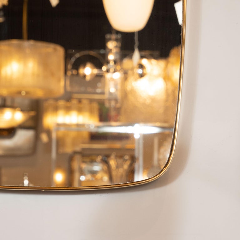 Italian Mid-Century Modern Brass Wrapped Atomic Wall Mirror at 1stDibs ...