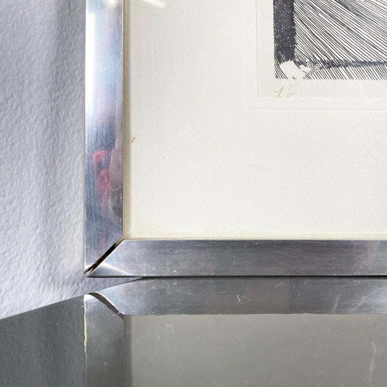 Italian Mid-Century Modern Engraving Print of Building on Paper, 1965 ...