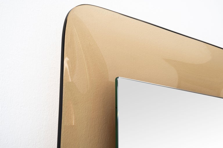 Italian Mid-Century Modern Fumé Glass Mirror by Fontana Arte, 1950 at ...