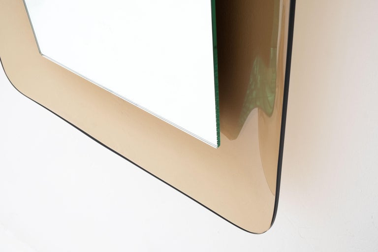Italian Mid-Century Modern Fumé Glass Mirror by Fontana Arte, 1950 at ...