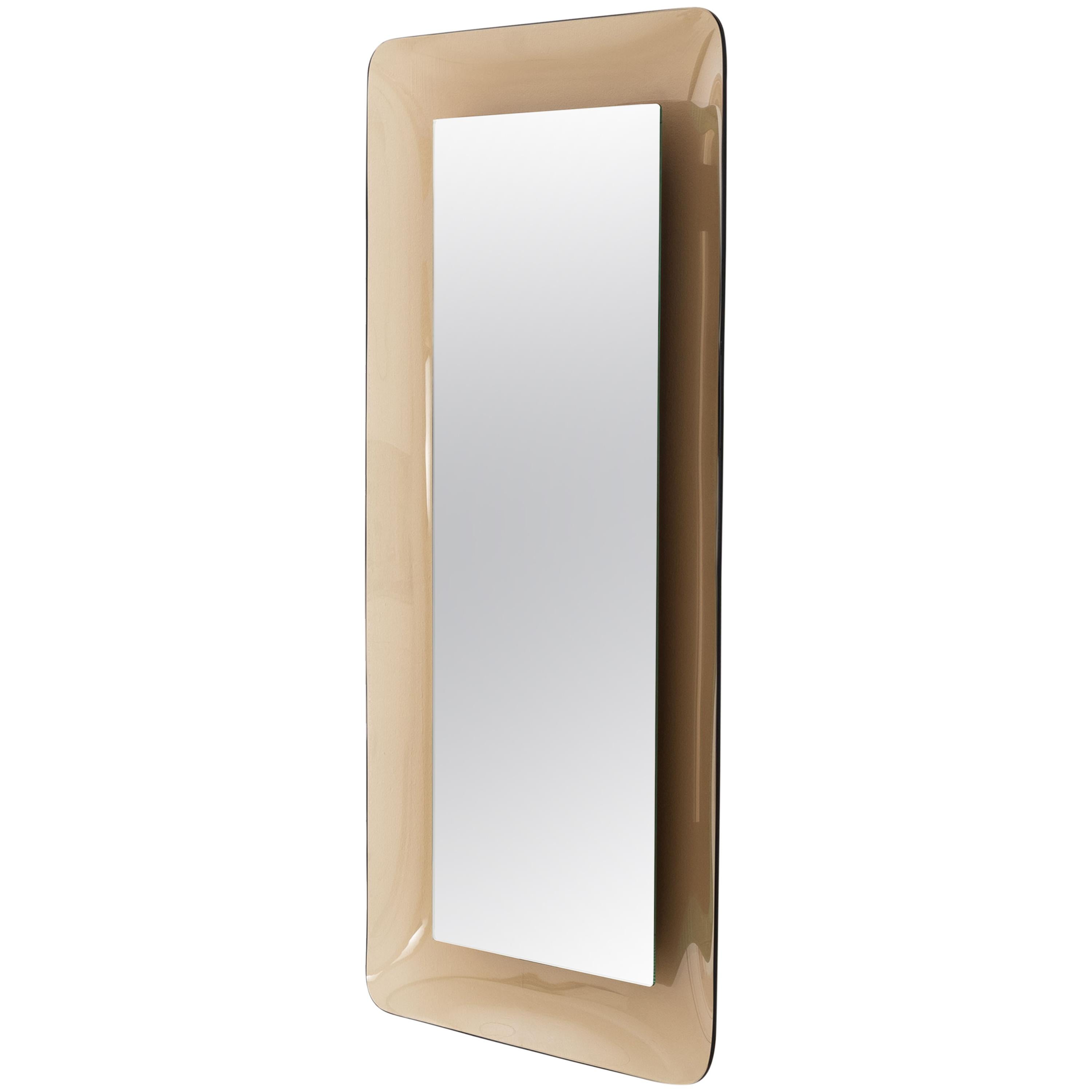 Italian Mid-Century Modern Fumé Glass Mirror by Fontana Arte, 1950 at ...