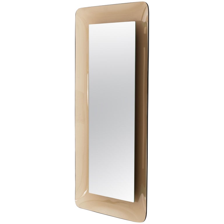 Italian Mid-Century Modern Fumé Glass Mirror by Fontana Arte, 1950 at ...