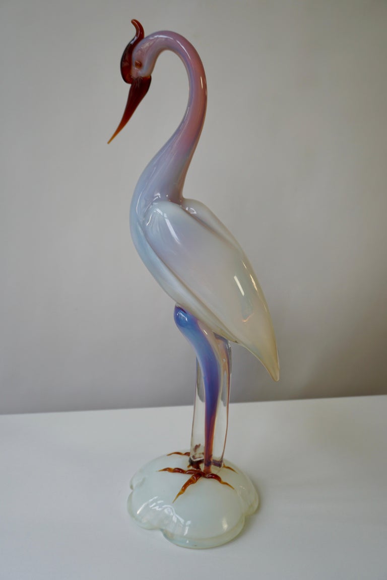 Italian Mid-Century Modern Murano Glass Bird Sculpture at 1stDibs