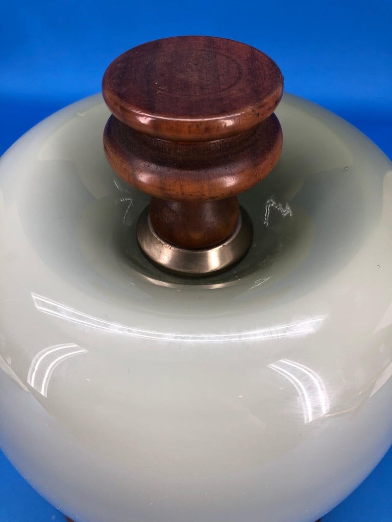 Italian Mid-Century Modern Opaline Shade Night Table Lamp For Sale at ...