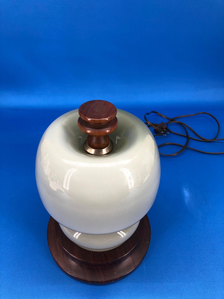 Italian Mid-Century Modern Opaline Shade Night Table Lamp For Sale at ...