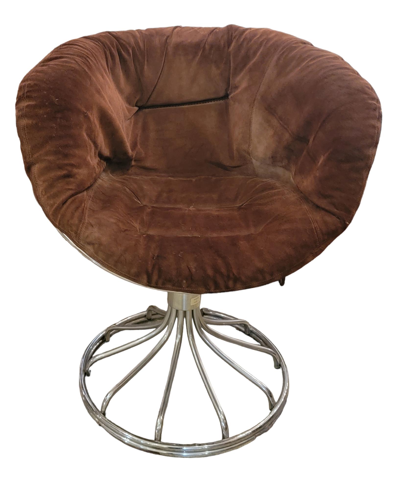 Italian Mid-Century Modern Pan Am 1960s Chrome Swivel Chairs by Gaston ...