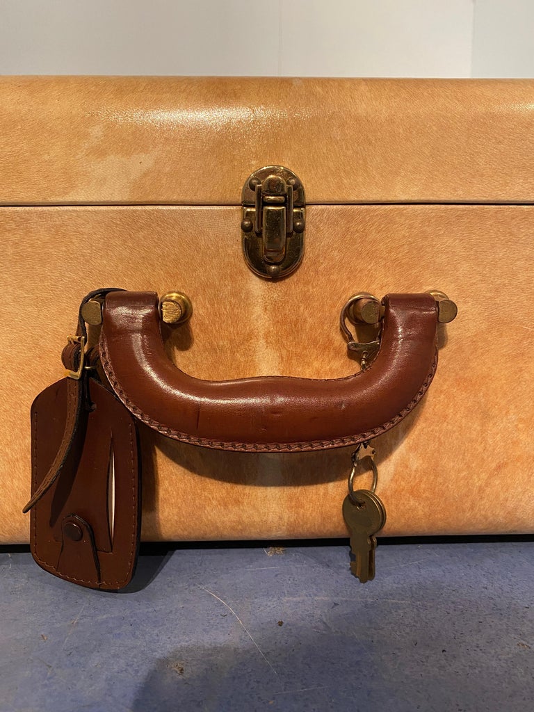 Italian Mid-Century Modern Parchment Paper Luggages or Suitcases Set of ...