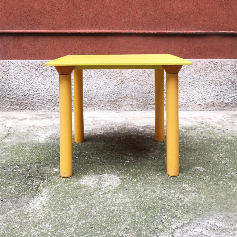 Italian Mid-Century Modern Plastic Yellow Table by Kartell, 1970s at ...