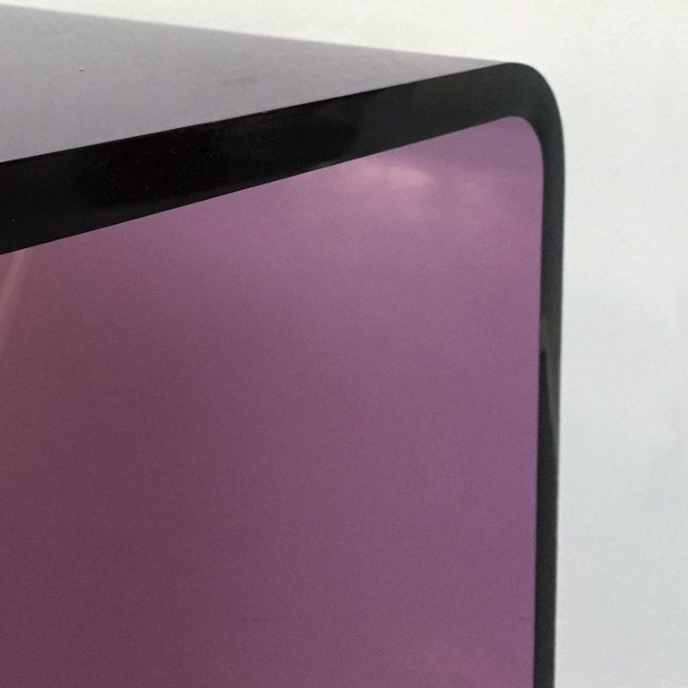 Italian Mid-Century Modern Purple Lucite Console, 1970s For Sale at 1stDibs