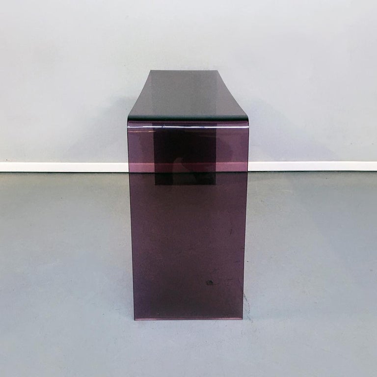 Italian Mid-Century Modern Purple Lucite Console, 1970s For Sale at 1stDibs