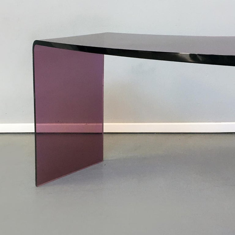 Italian Mid-Century Modern Purple Lucite Console, 1970s For Sale at 1stDibs