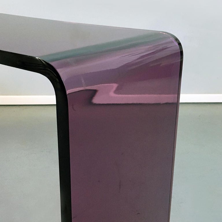 Italian Mid-Century Modern Purple Lucite Console, 1970s For Sale at 1stDibs