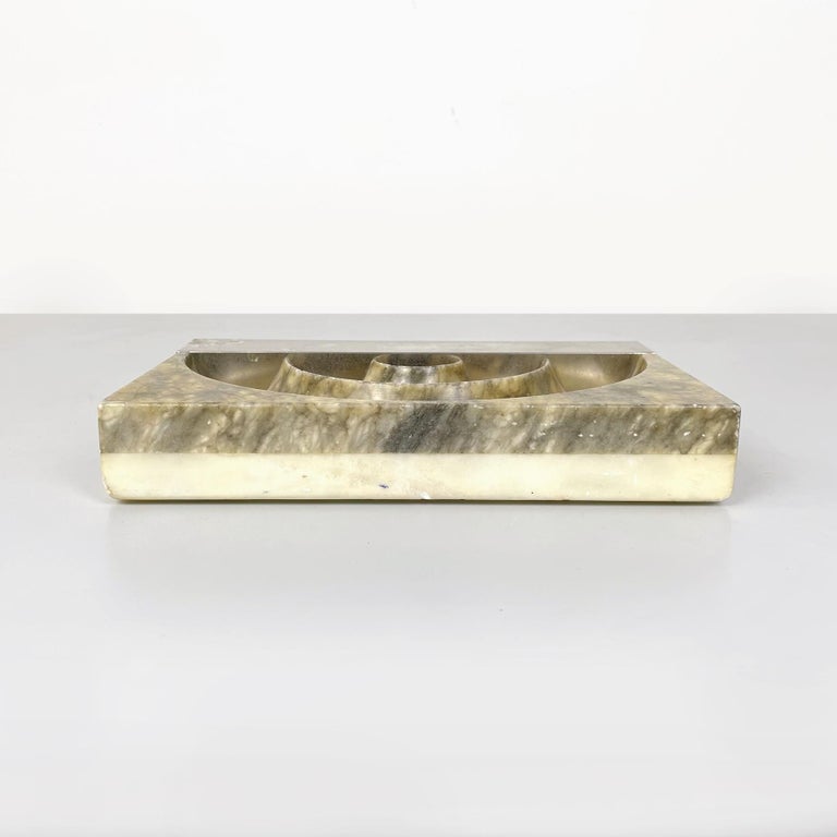 Italian Mid-Century Modern Rectangular Ashtray in Marble and Steel ...