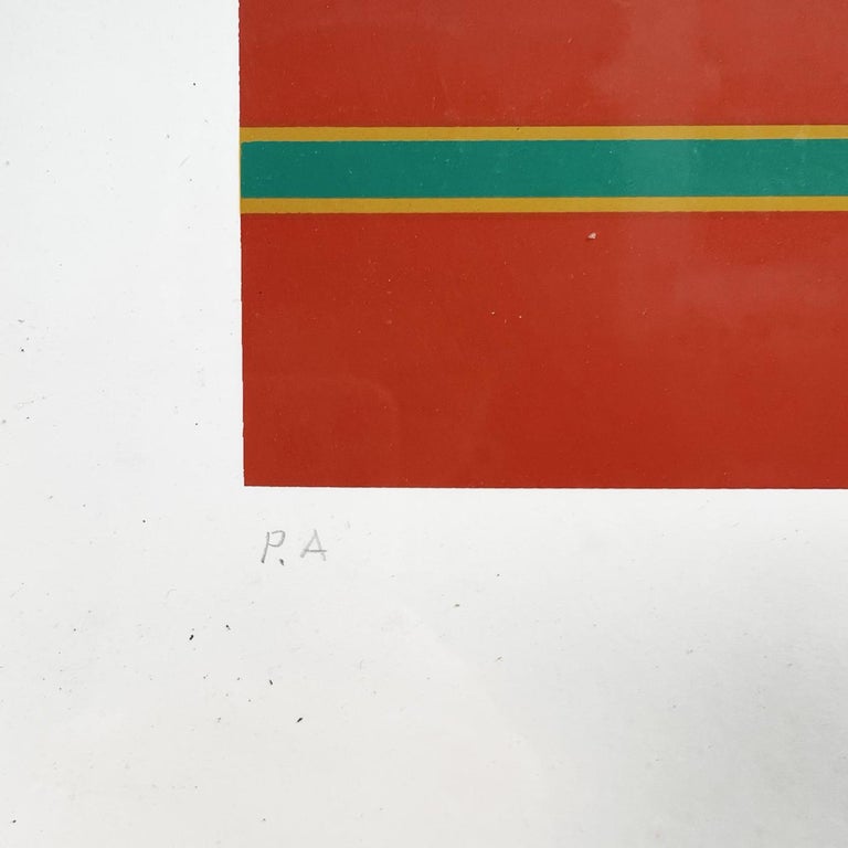 Italian Mid-Century Modern Rectangular Geometric Print by Mauro ...