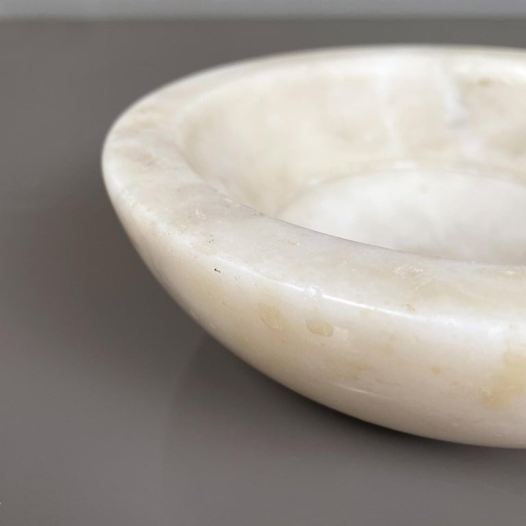 Italian mid-century modern Round bowl centerpiece in light marble ...