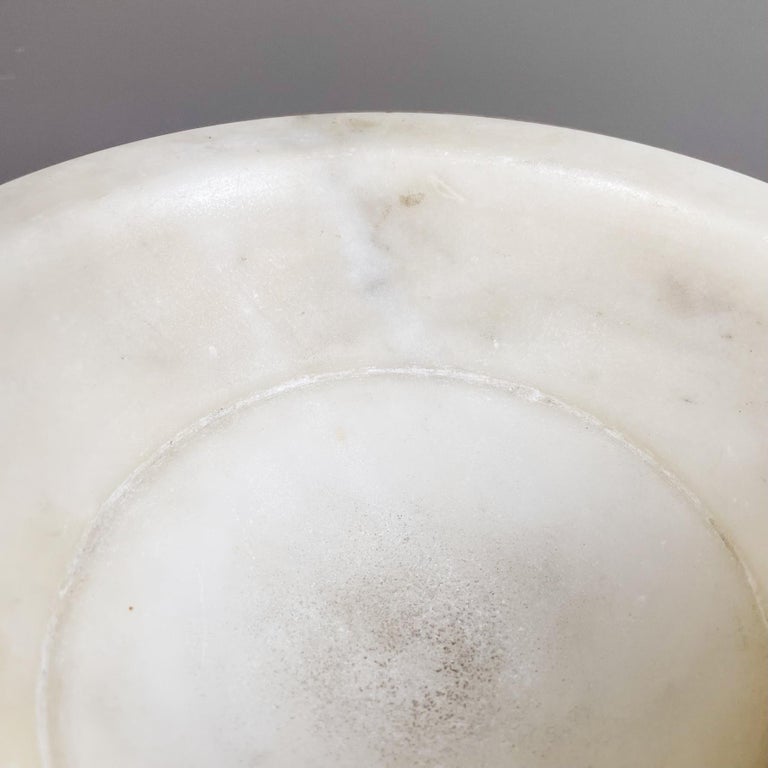 Italian mid-century modern Round bowl centerpiece in light marble ...