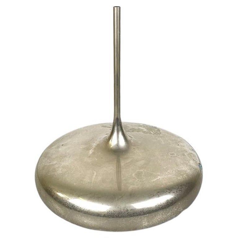 Italian Mid-Century Modern Round Vase with Thin Neck in Chromed Steel ...