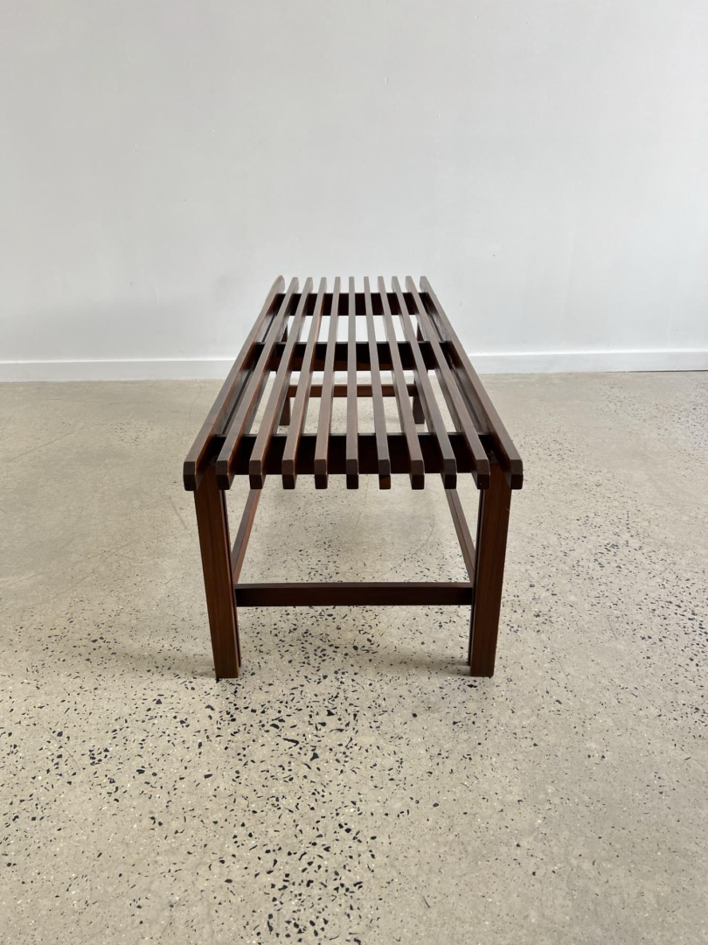 Italian Mid Century Modern Teak Bench at 1stDibs