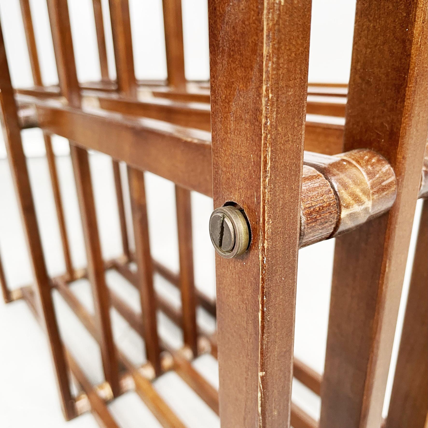 Italian Mid-Century Modern Wooden Folding Bookcase Pool Shop, 1980s For ...