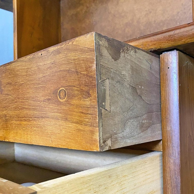 Italian Mid-Century Modern Wooden Hallway Art Deco Bookcase or Console ...