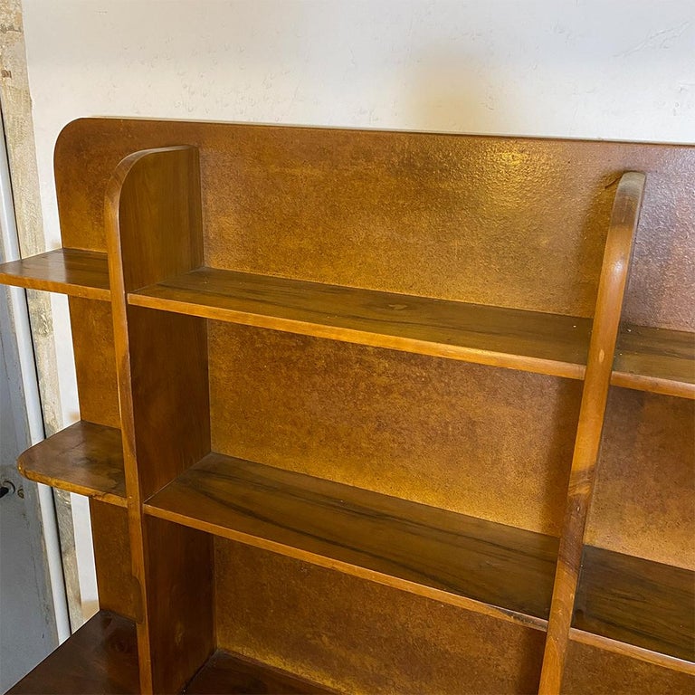 Italian Mid-Century Modern Wooden Hallway Art Deco Bookcase or Console ...