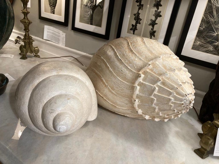 Italian Mid-Century Monumental Carved Wood Painted Sea Shell For Sale ...