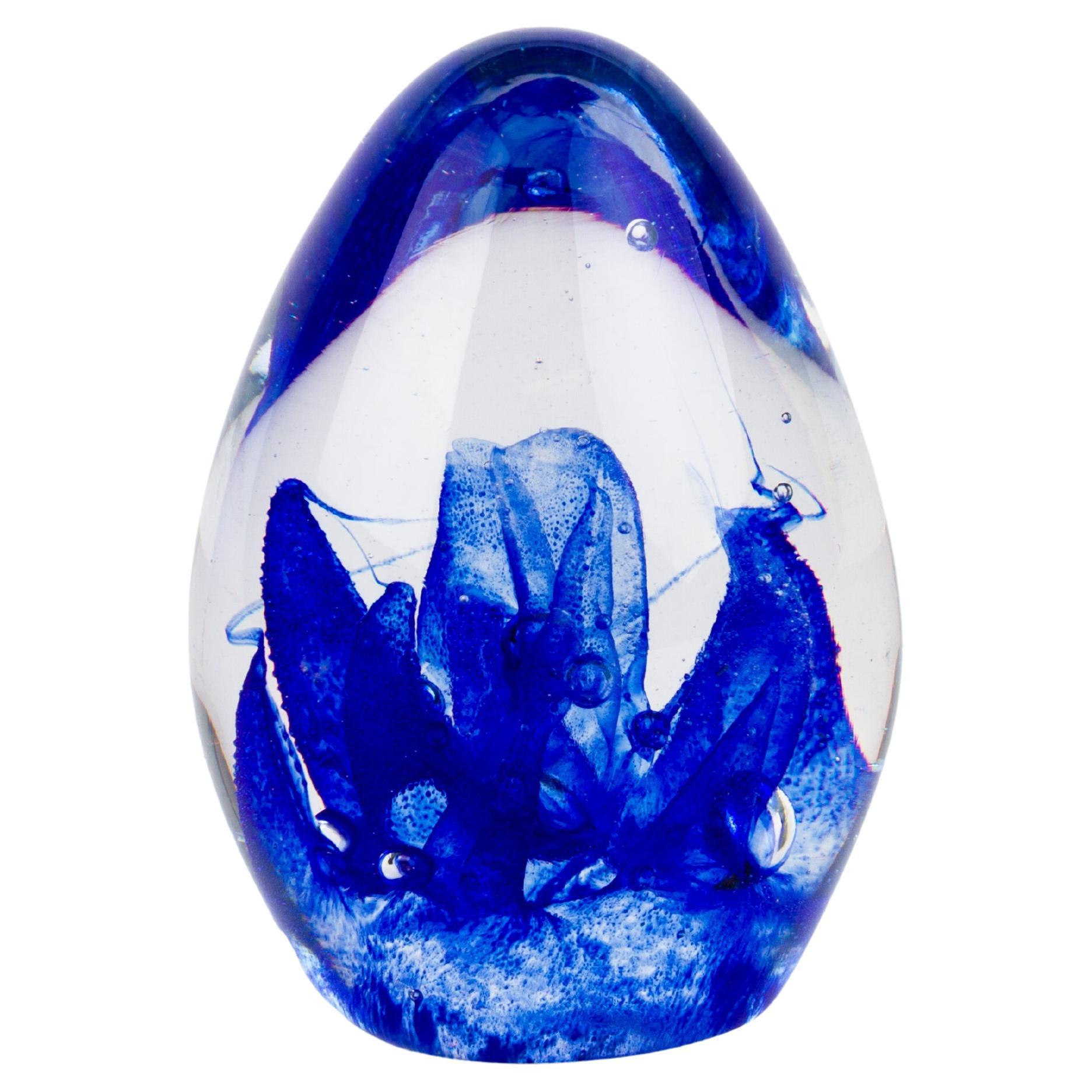 One Mid-Century Modern Faceted Glass Diamond Shaped Figurine ...