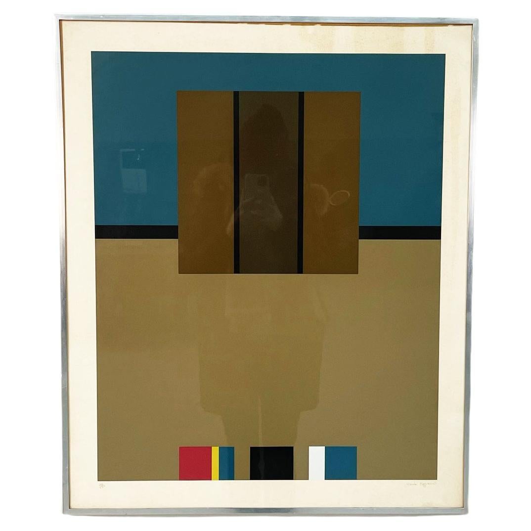 Mid Century Geometric Pop Art Print on Plexiglass For Sale at 1stDibs