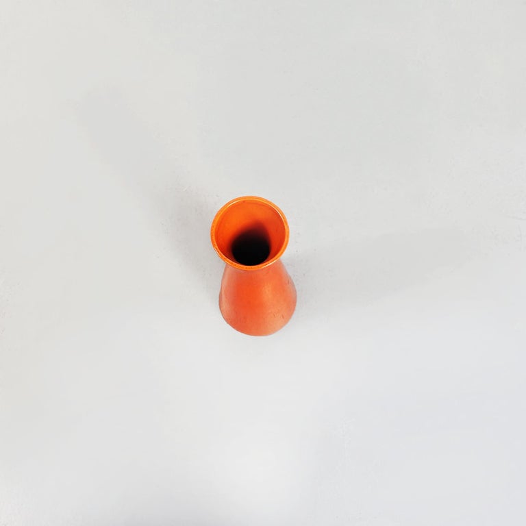 Italian Mid-Century Orange Ceramic Vase, 1960s at 1stDibs