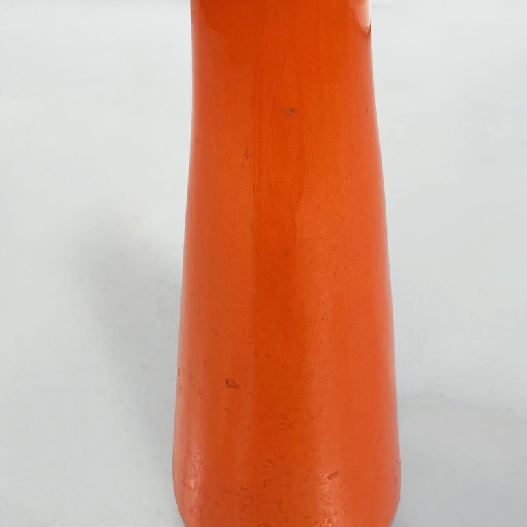 Italian Mid-Century Orange Ceramic Vase, 1960s at 1stDibs