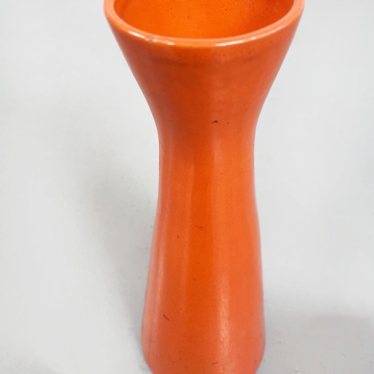 Italian Mid-Century Orange Ceramic Vase, 1960s at 1stDibs