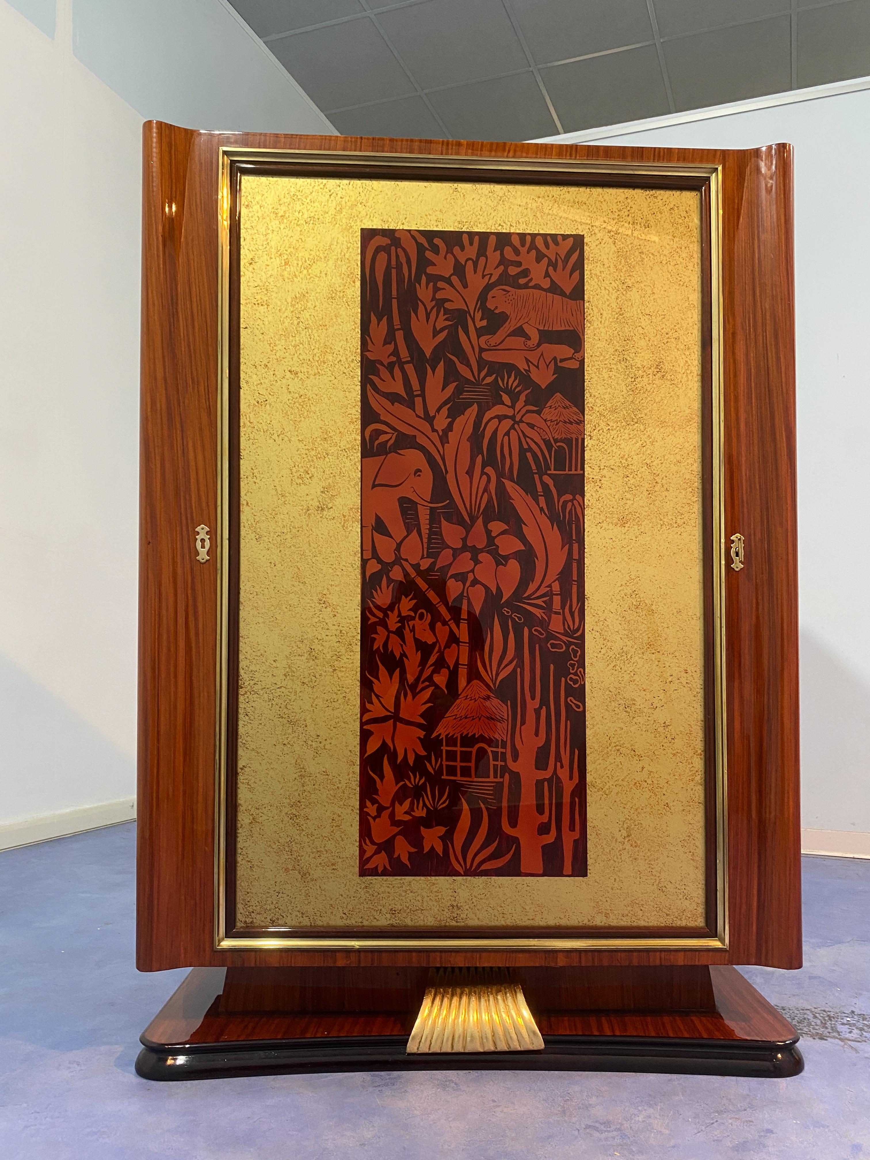 Italian Mid Century Revolving Cabinet Bar designed by Vittorio Dassi in ...