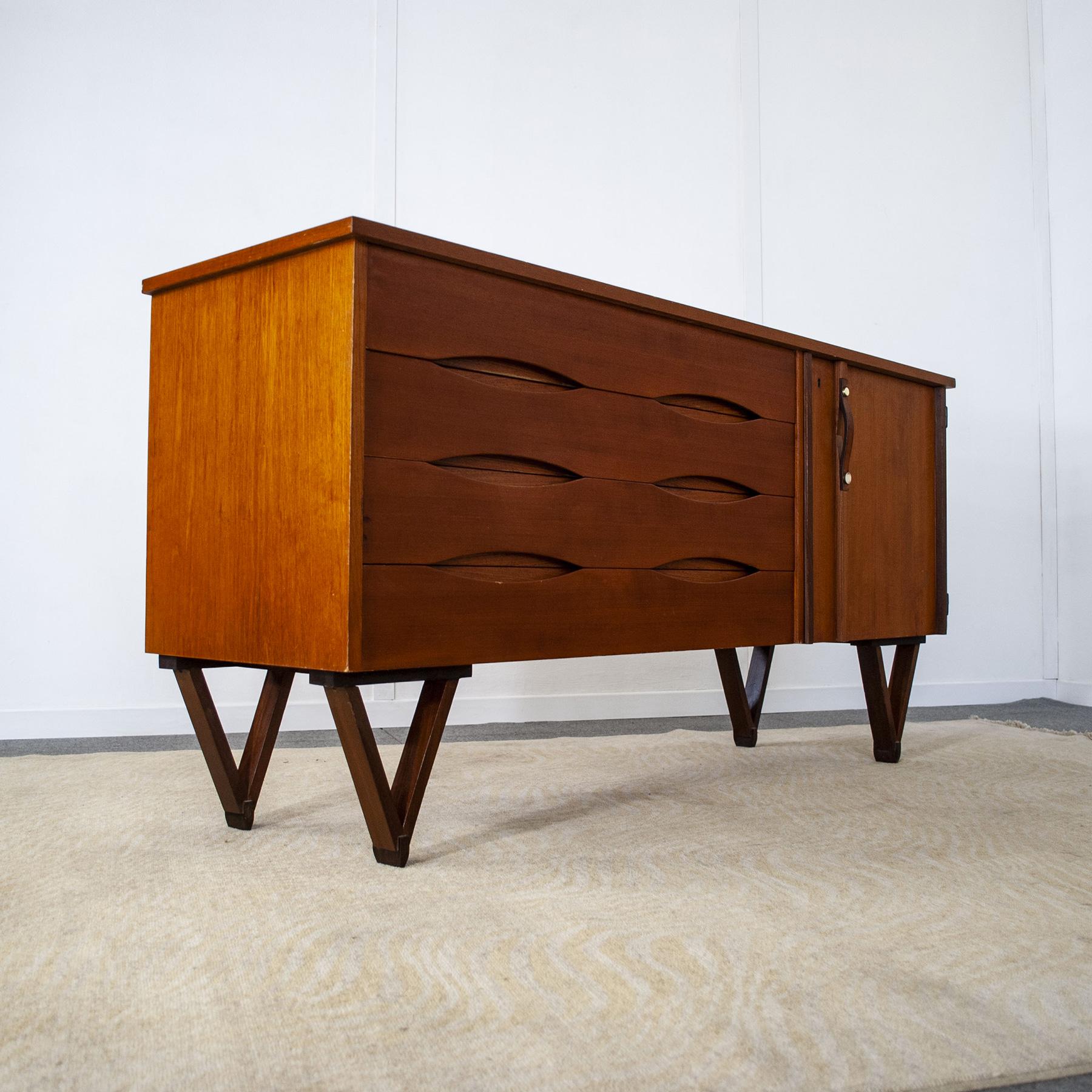 Italian mid century sideboard 60s For Sale at 1stDibs