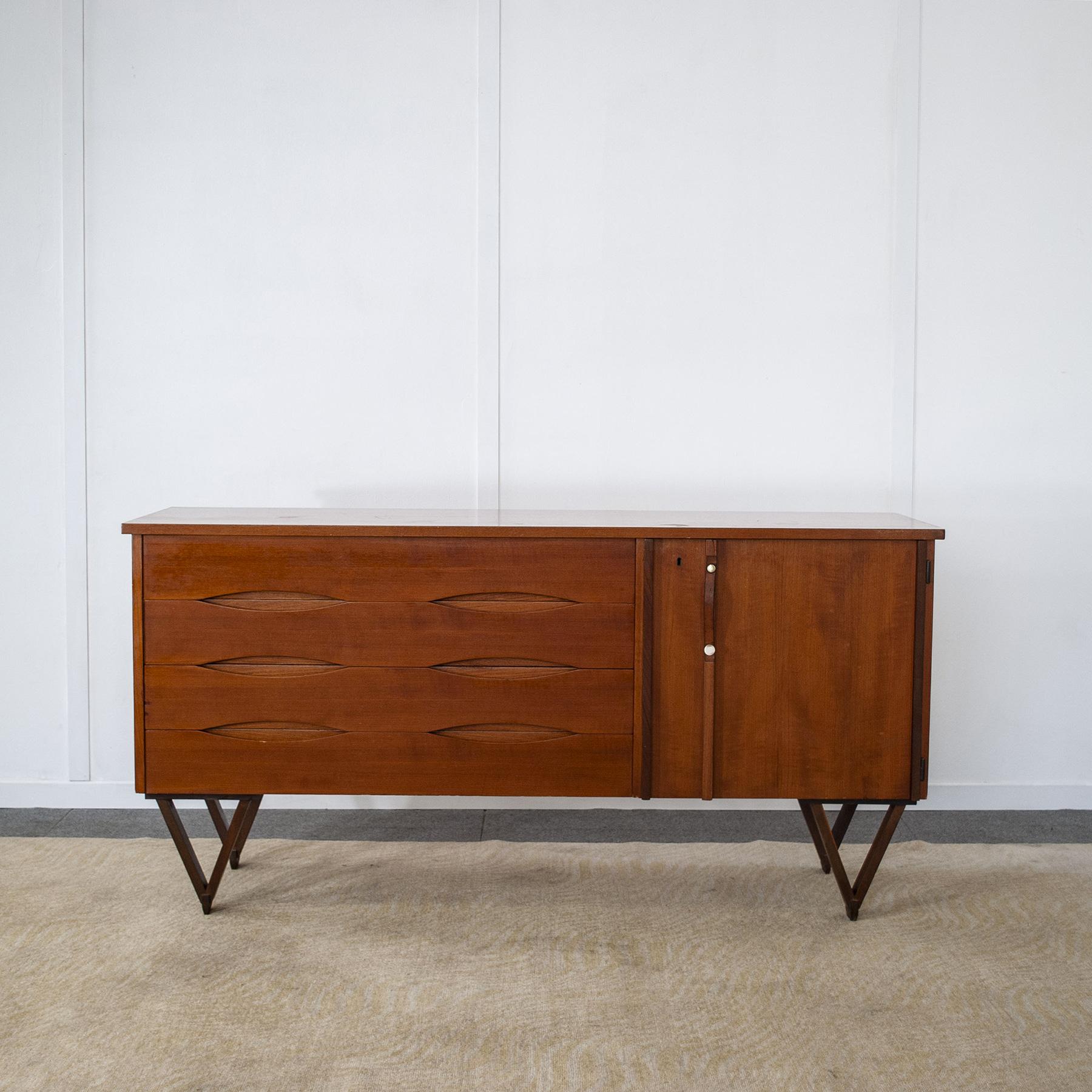 Italian mid century sideboard 60s For Sale at 1stDibs