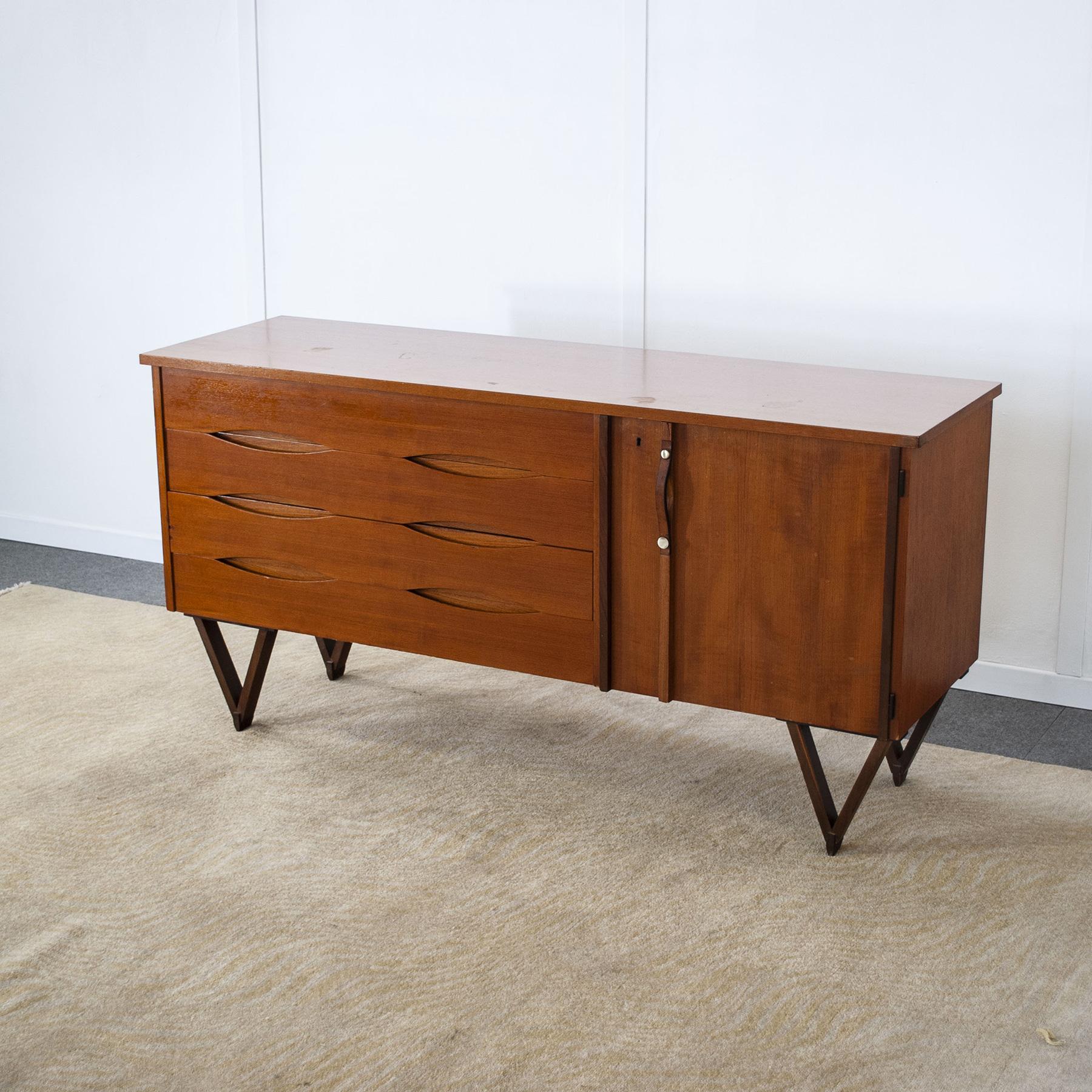 Italian mid century sideboard 60s For Sale at 1stDibs