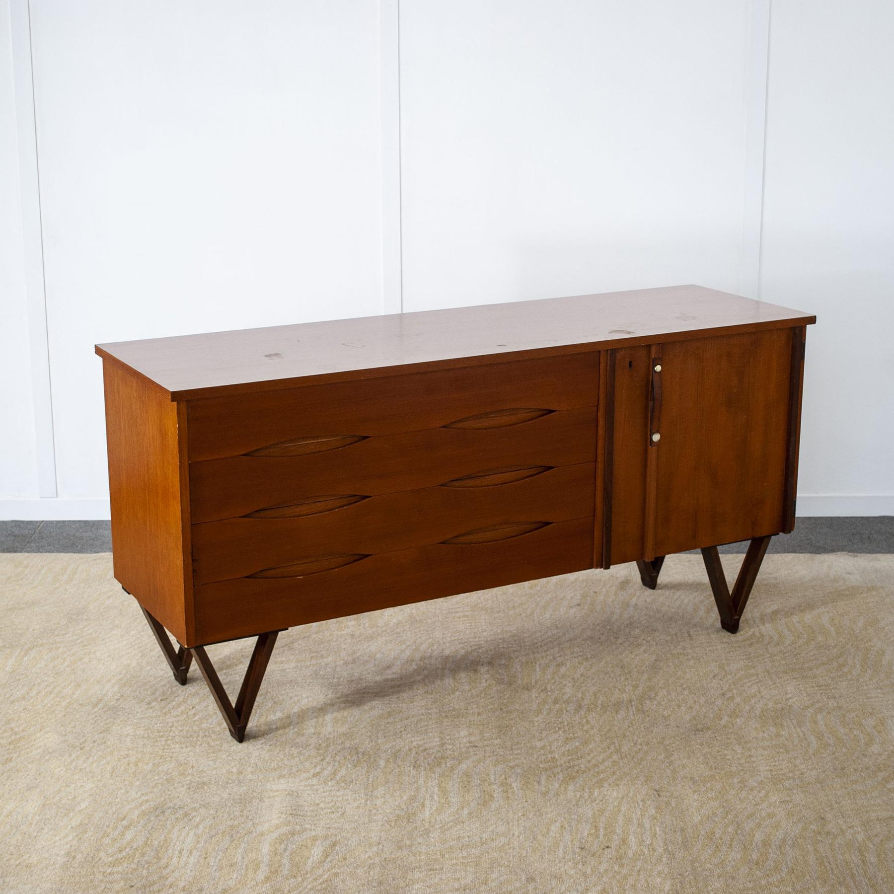 Italian mid century sideboard 60s For Sale at 1stDibs