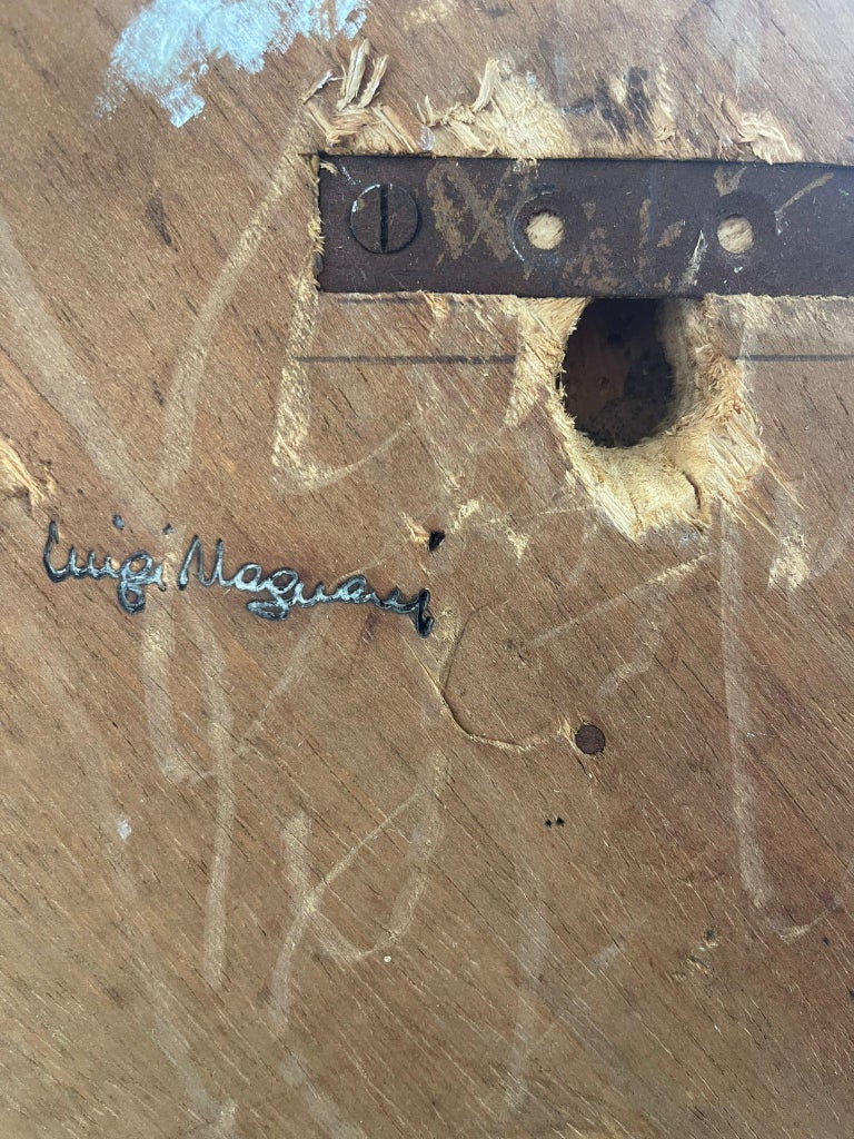 Italian Mid-Century Wall Mounted Wooden Sculpture by Artist Luigi ...