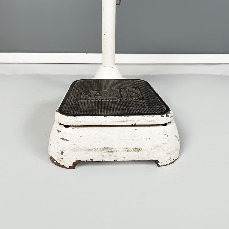 Italian Mid-Century White Metal Vertical Medical Scale by Salus, 1960s ...
