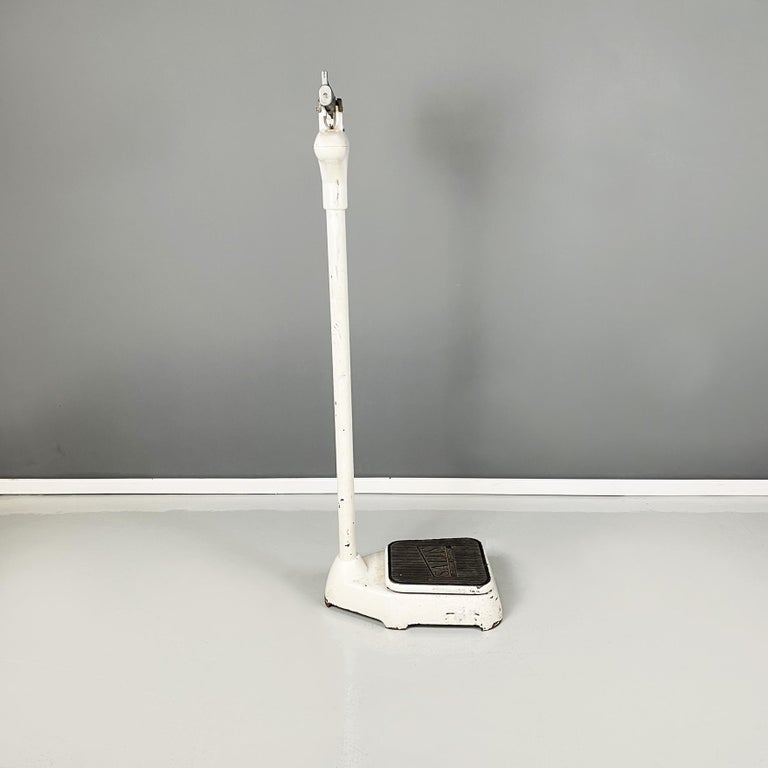 Italian Mid-Century White Metal Vertical Medical Scale by Salus, 1960s ...