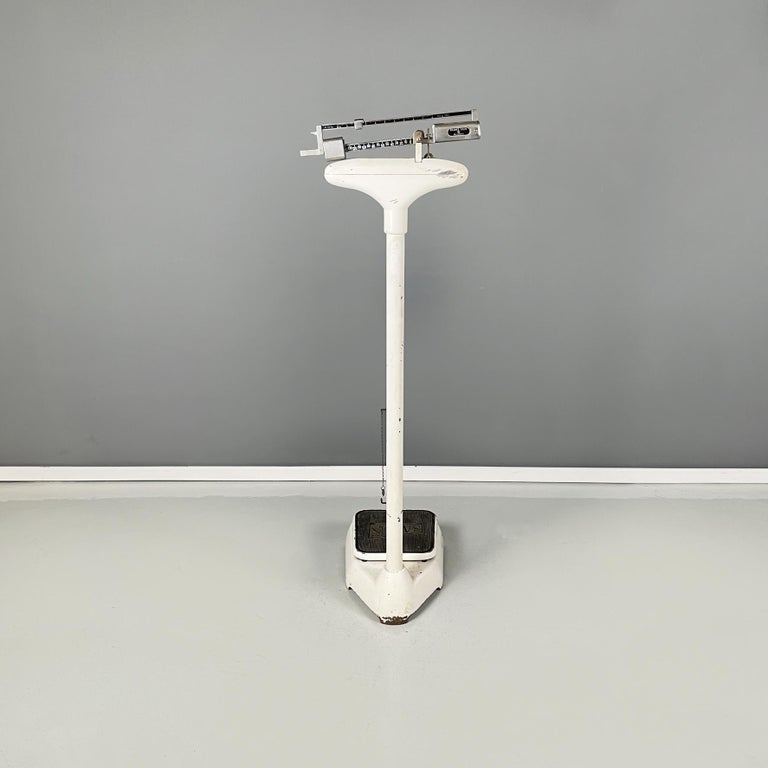 Italian Mid-Century White Metal Vertical Medical Scale by Salus, 1960s ...
