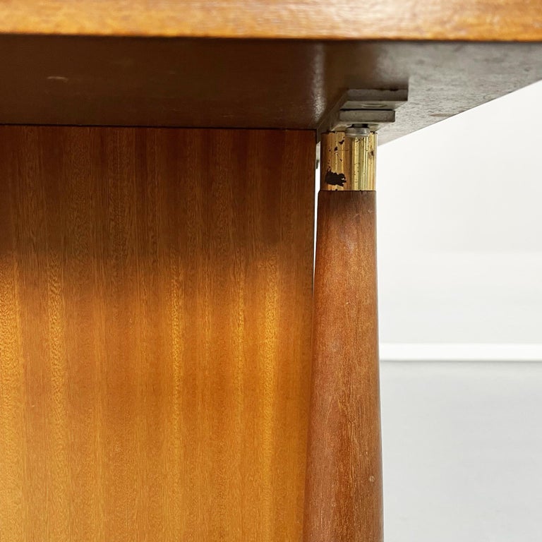 Italian Mid-Century Wooden and Plastic Desk by Schirolli Mantova, 1970s ...