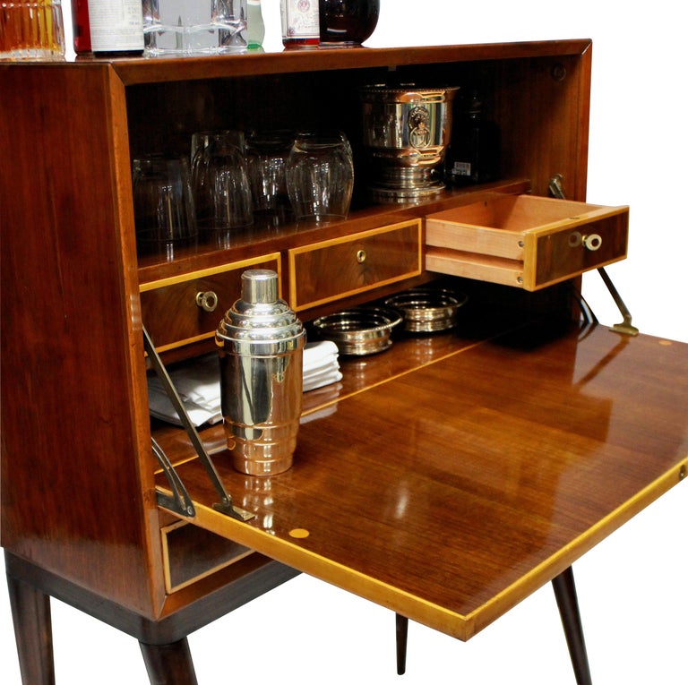 Italian Midcentury Bar Cabinet For Sale at 1stDibs