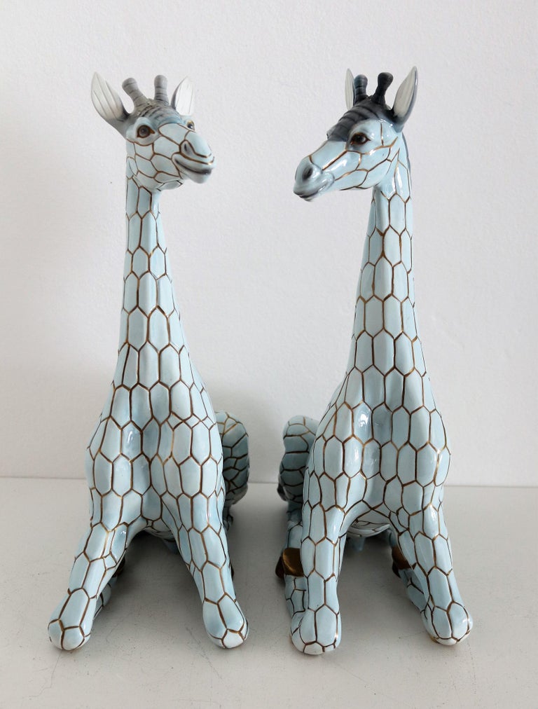 Italian Midcentury Ceramic Giraffe by Giovanni Ronzan, Turin 1950s, Set ...