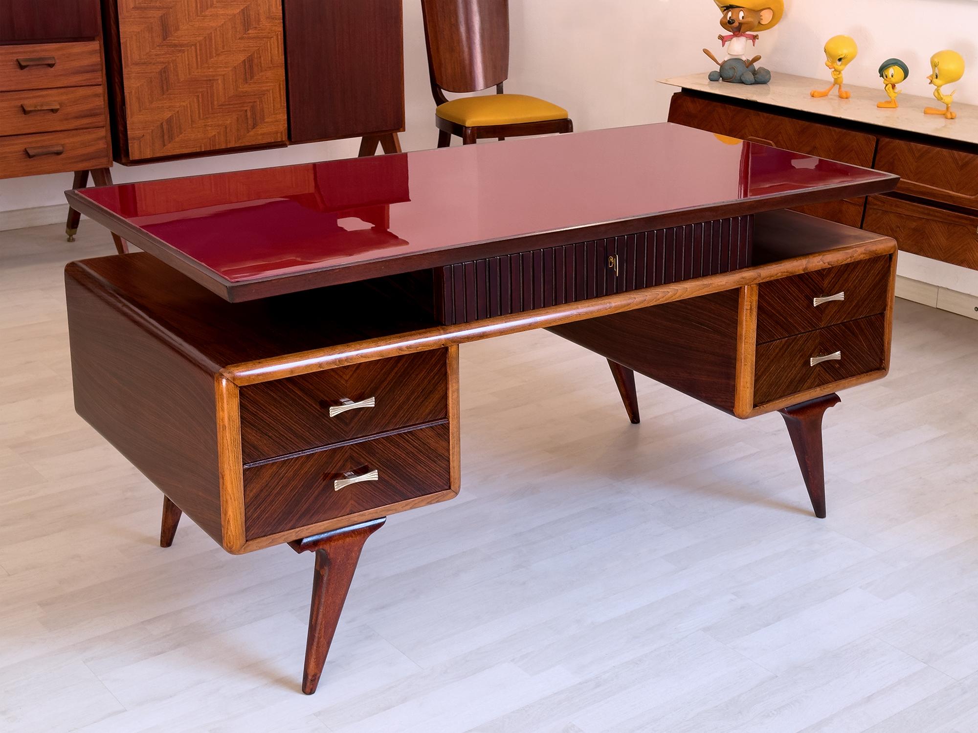 Italian Midcentury Executive Desk by Vittorio Dassi, 1950s For Sale at ...