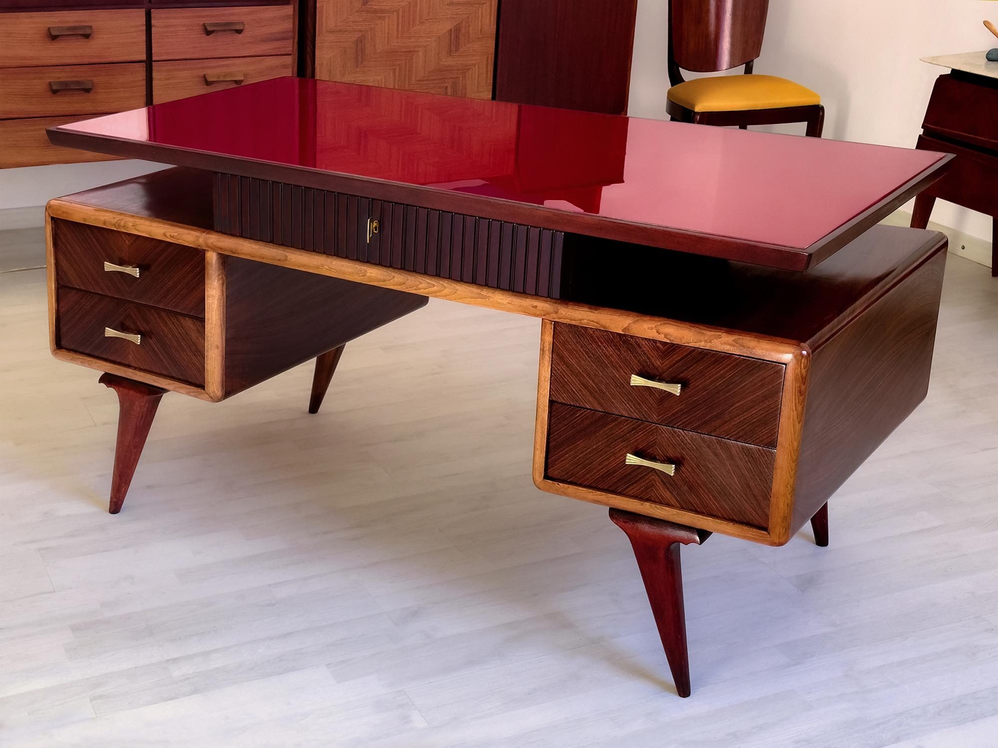 Italian Midcentury Executive Desk by Vittorio Dassi, 1950s For Sale at ...