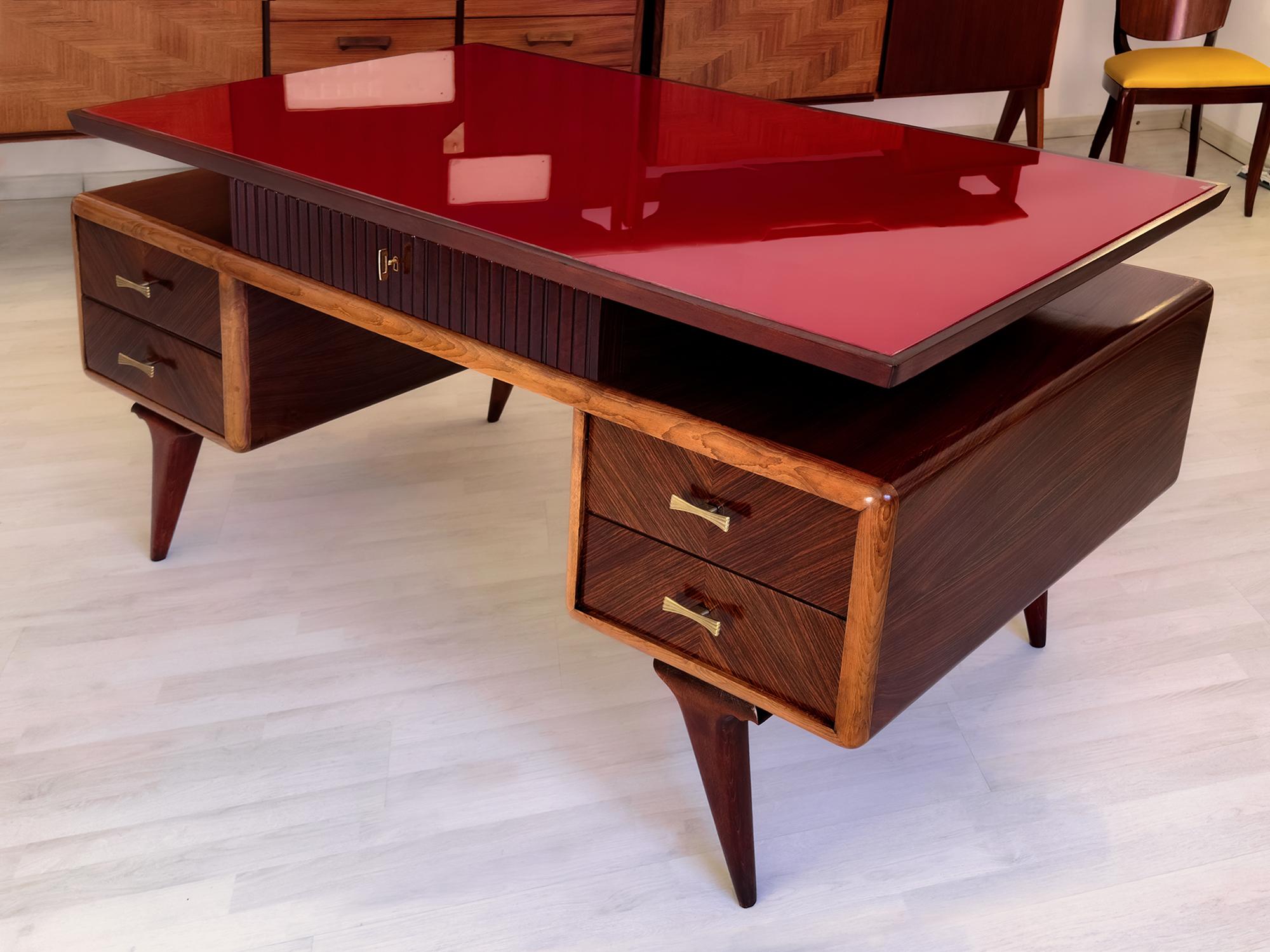 Italian Midcentury Executive Desk by Vittorio Dassi, 1950s For Sale at ...