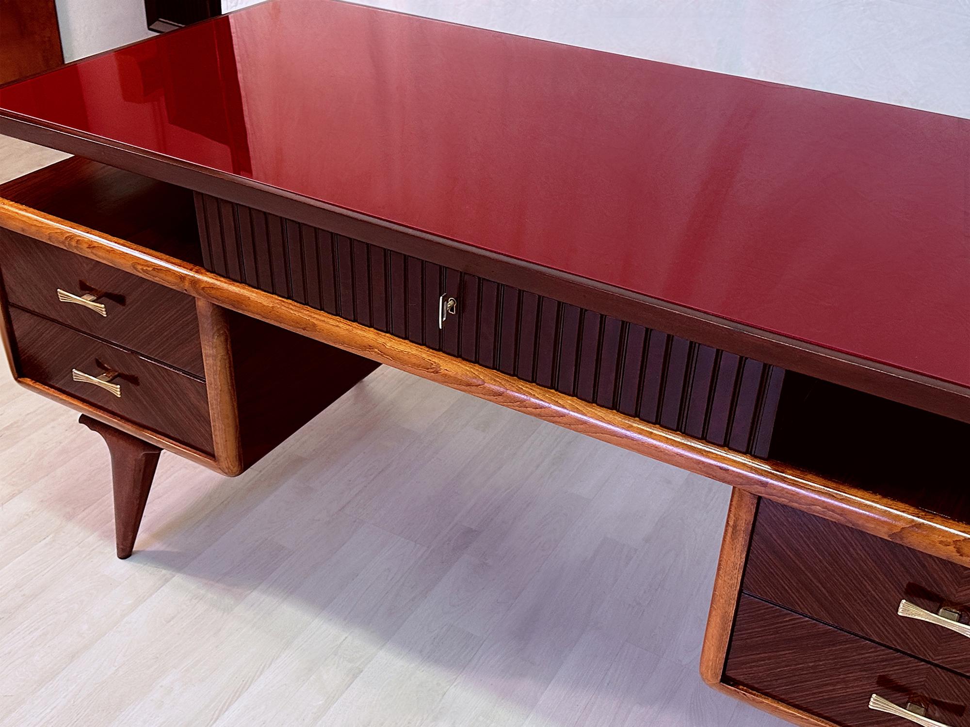 Italian Midcentury Executive Desk by Vittorio Dassi, 1950s For Sale at ...
