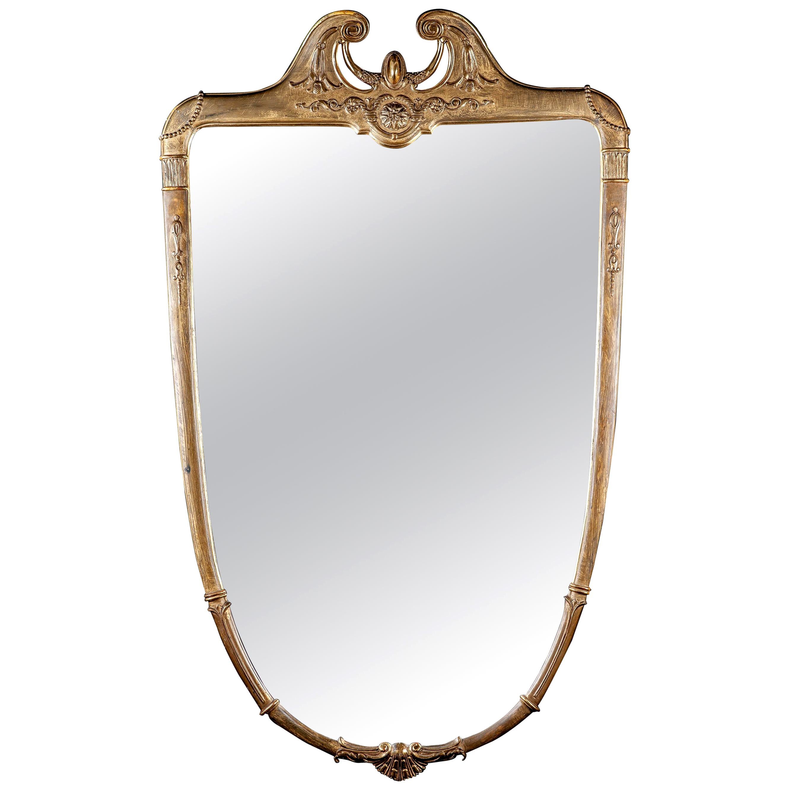 Italian Shield Mirror at 1stDibs